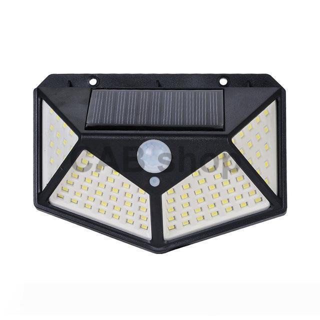 Outdoor solar LED 100 light with sensor