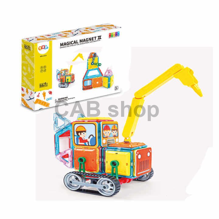 Magnetni komplet Heavy Equipment set 66 kosov - Magical Magnet II